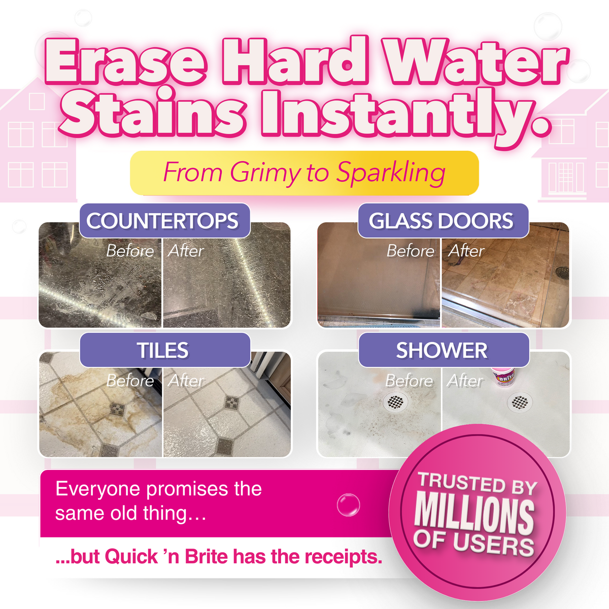 Quick ’n Brite Hardwater Stain Kit – All Purpose Hardwater Remover for ...