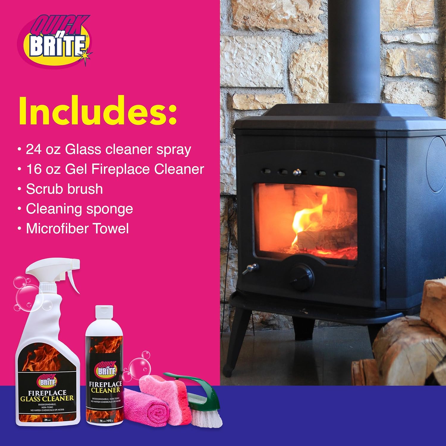 Fireplace Cleaning Kit– QUICK n Brite